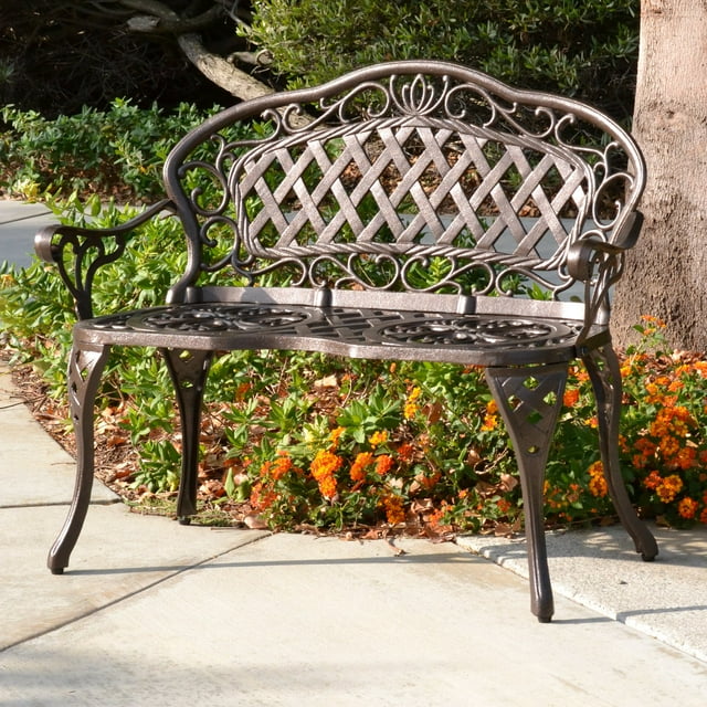 Innova Regis Promo Loveseat Cast Iron/Aluminum Outdoor Patio Furniture ...