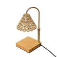 Classy Gold Cone Candle Warmer Lamp with Wood Base - Walmart.com