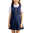 Coerni Girls School Uniform Jumper Dress Sleeveless Knee Length Pleated ...