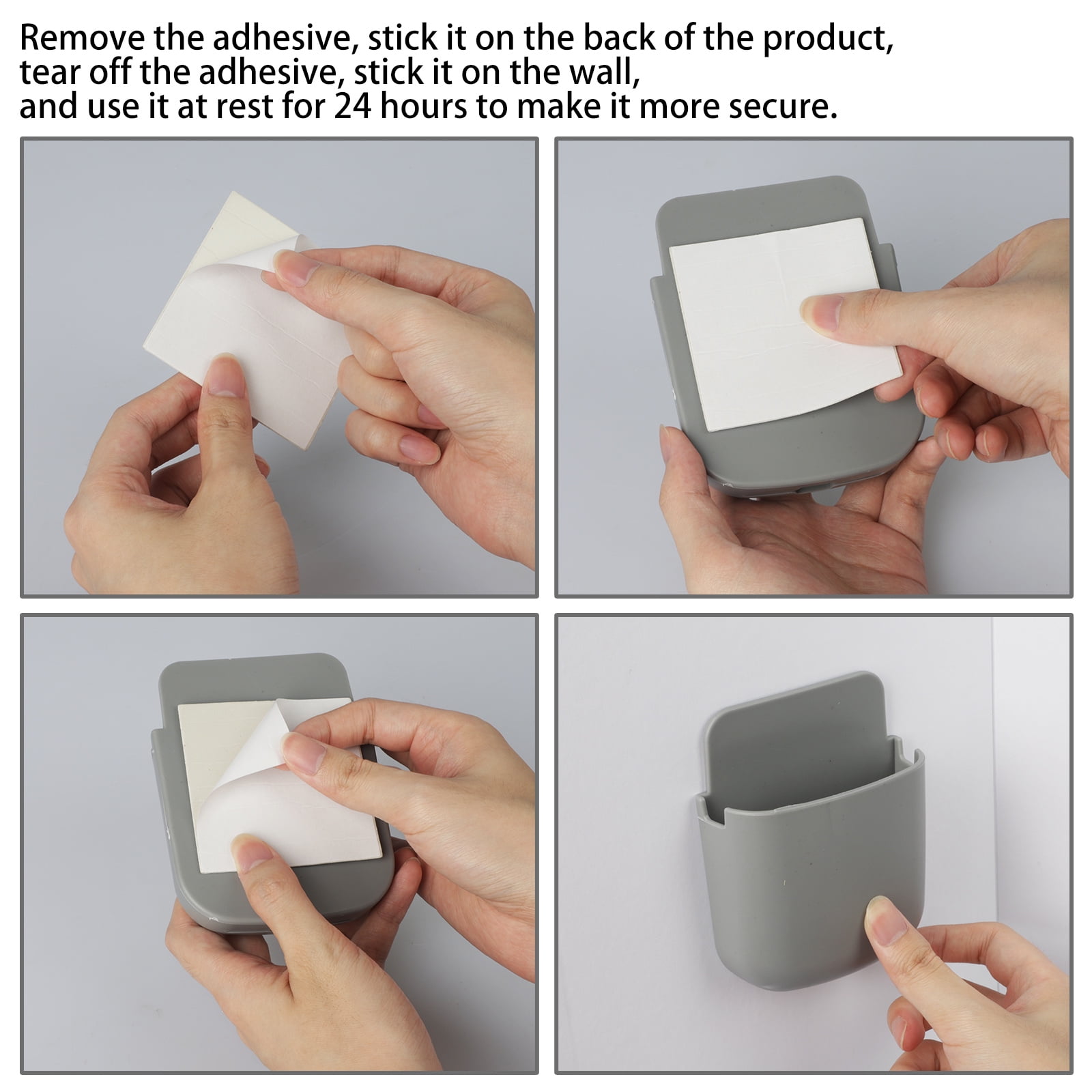 Buy TSV Remote Control Holder Wall Mount Storage Box, Adihesive Phone ...