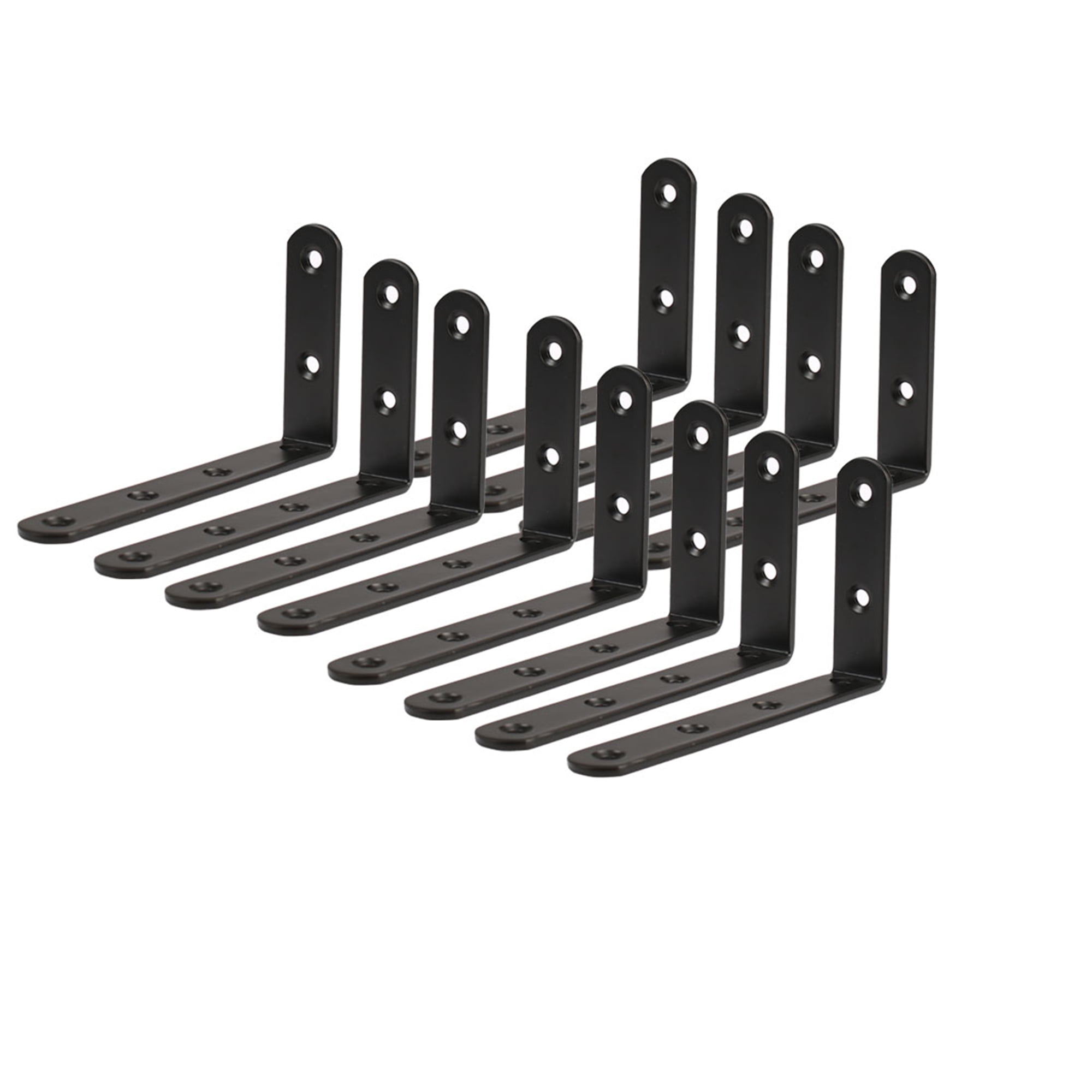 125 x 75mm Angle Bracket Stainless Steel Black L Shaped Angle Brackets ...