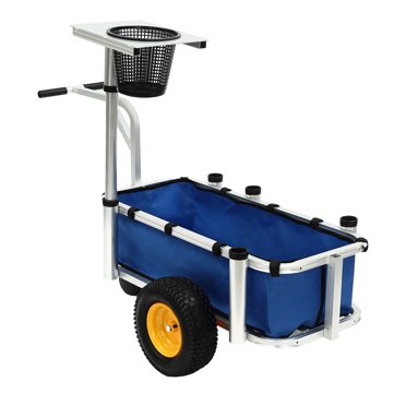 Folding Fishing Cart for Sand with Big Wheels, Upgraded Beach Wagon ...