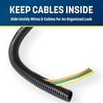 1/4 Inch x 100ft Split Wire Loom Tubing, Split Cable Sleeve Cord ...