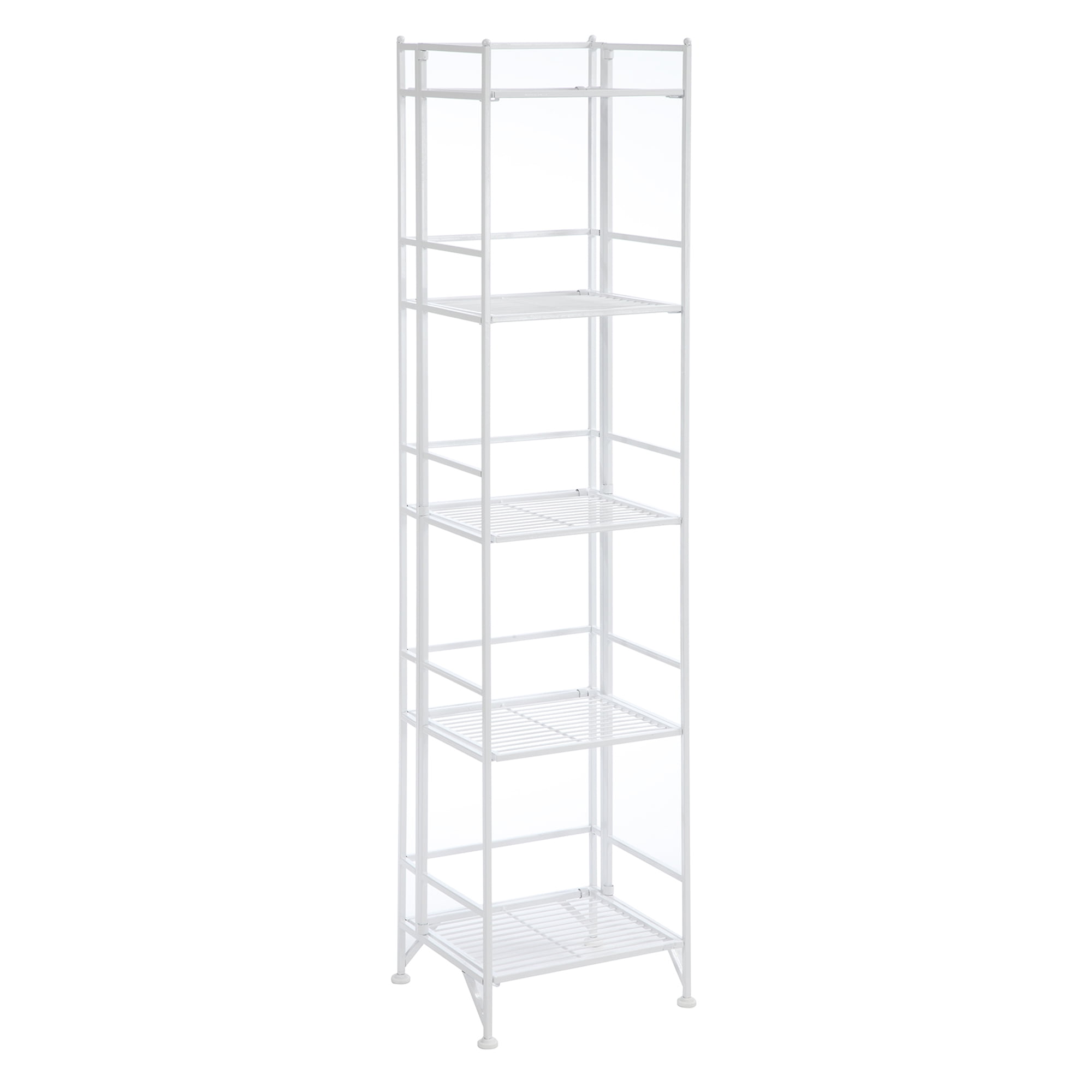 Convenience Concepts Xtra Storage 5 Tier Folding Metal Shelf, White ...