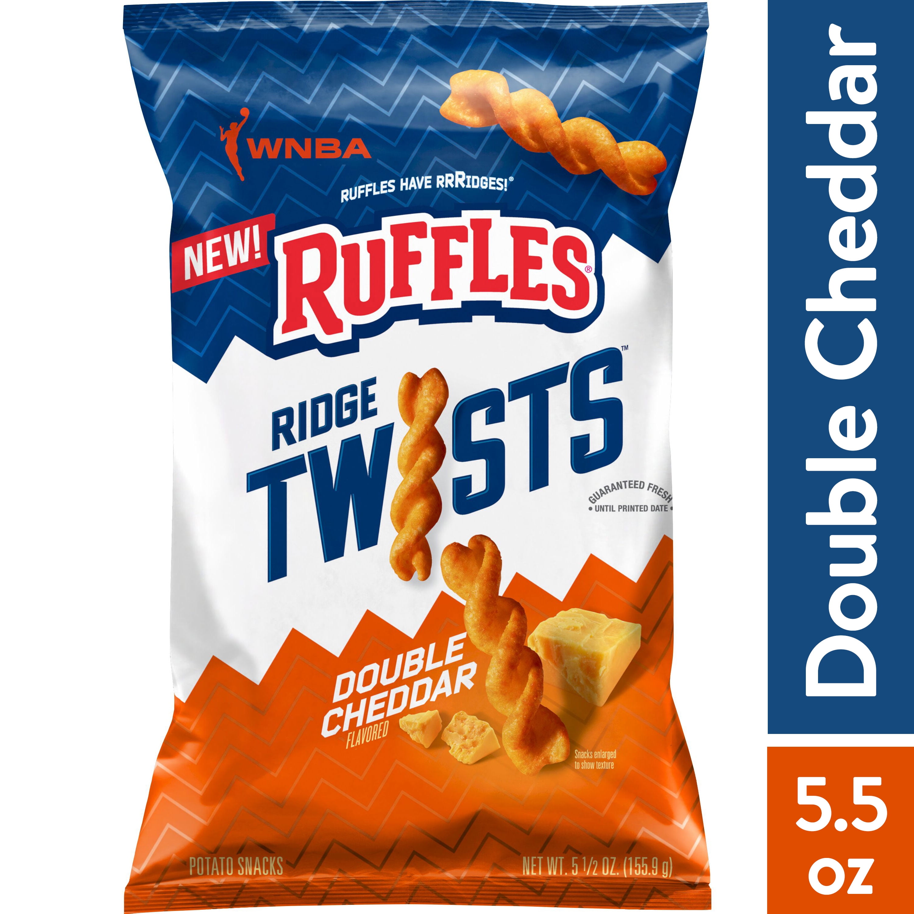 Ruffles Ridge Twists, Double Cheddar, 5.5 oz bag - Walmart.com