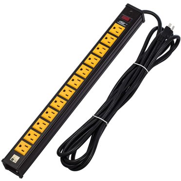 Yellow Jacket 5154 4-Foot Metal Power Strip With 510J Surge Protector ...