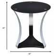 18" X 18" X 20" Black Glass & Chrome End Table - Walmart.com