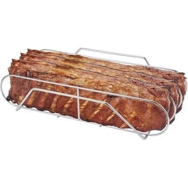 AURIGATE Rib Rack for Smoking - BBQ Rib Rack Gas Charcoal Smoker ...