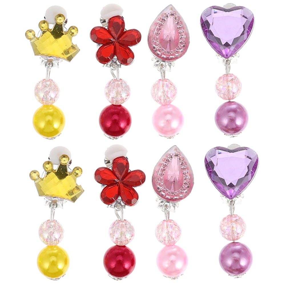 Click here for Oakleem 4 Pairs Of Kids Clip On Earrings Decorativ... prices
