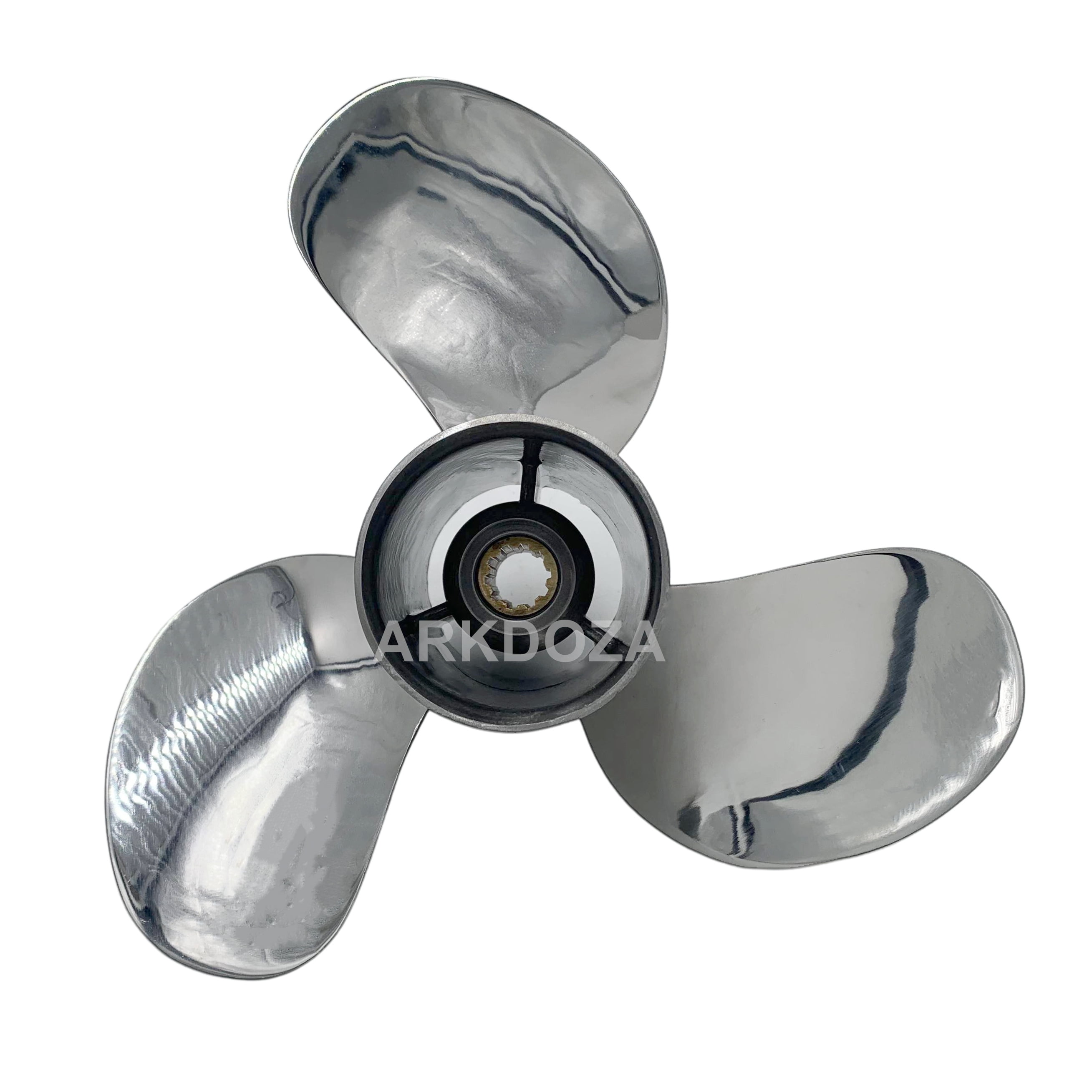 ARKDOZA Propeller 9 7/8x14 for Yamaha Outboard 25-30HP Stainless Steel ...