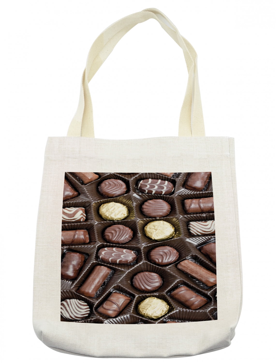 Chocolate Tote Bag, Close-up Image of a Chocolate Box Yummy High ...