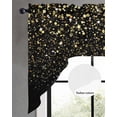 Black Gold Sparkles Swag Valances for Windows, Vibrant Glow Minimalist ...