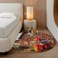 7ft Round Rug Farm Rooster Area Rugs for Living Room Bedroom Washable ...