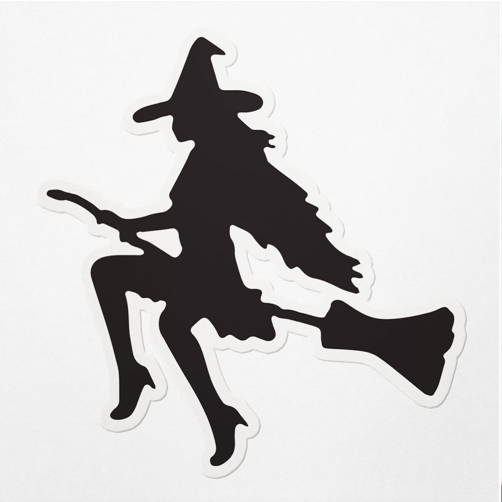 Vinyl Stickers Decals Of Sexy Broomstick Silhouette - Waterproof