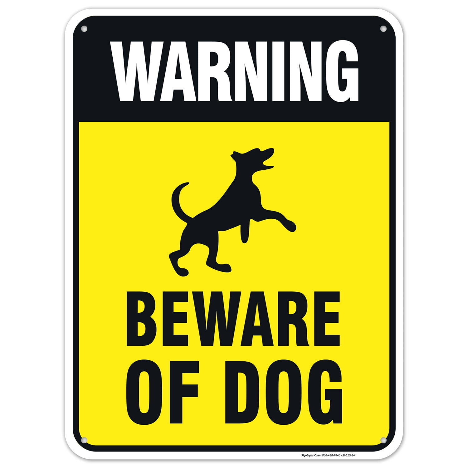 Warning Beware of Dog Sign, Dog Warning Sign, - Walmart.com