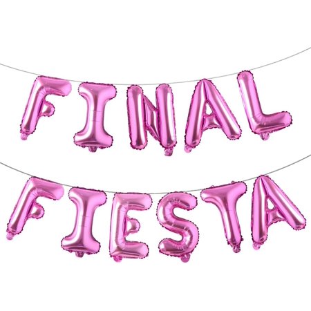16 inch Final Fiesta Cursive Foil Balloons Banner Balloons Fiesta Theme ...