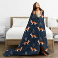 Fox Blanket Cute Red Fox Print Throw Blanket Super Soft Cozy Warm for ...