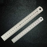 Stainless Steel Ruler Set for Measurement with Double Scale Mark Silver ...