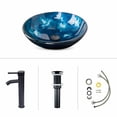 FULLWATT 24 Inch White Bathroom Vanity Set with Cabinet, Vessel Sink ...