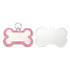 Uxcell Pet ID Tags Bone Shape, 60x40mm Metal Personalize Engraved Both ...