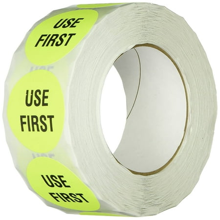 TapeCase INVLBL-020 “Use First” Inventory Control Label in Yellow [Pack ...