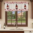 2 Pack Red Gnomes Valentine's Day Valances for Windows Bedroom Living ...