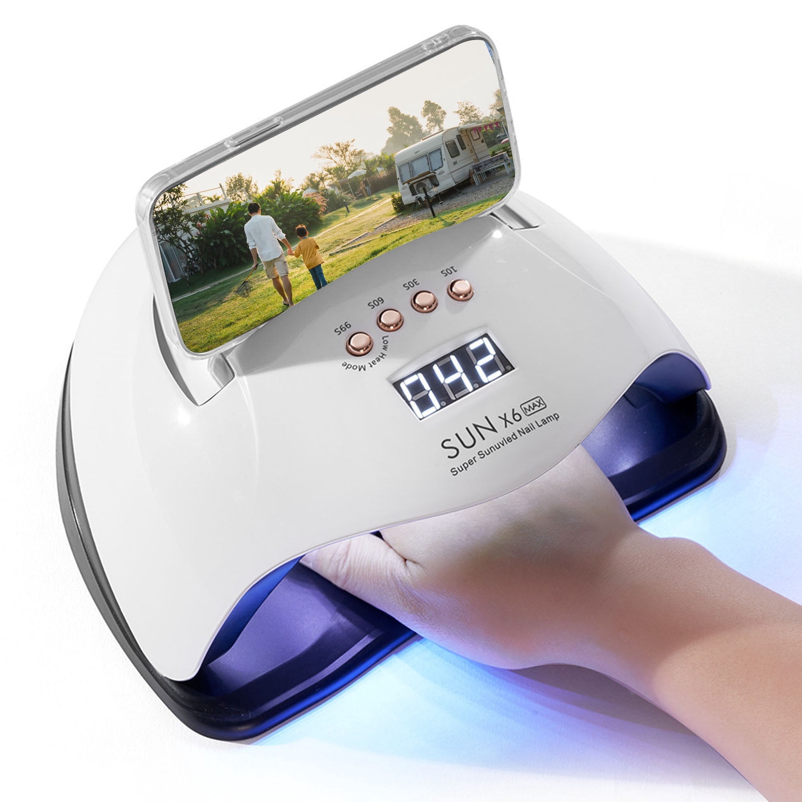 dianhelloya Nail Art Supplies Nail Art Lamp Digital Display Screen 66 ...