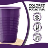 100-Pack 12 Oz Purple Disposable Plastic Cups - Durable and Stylish ...