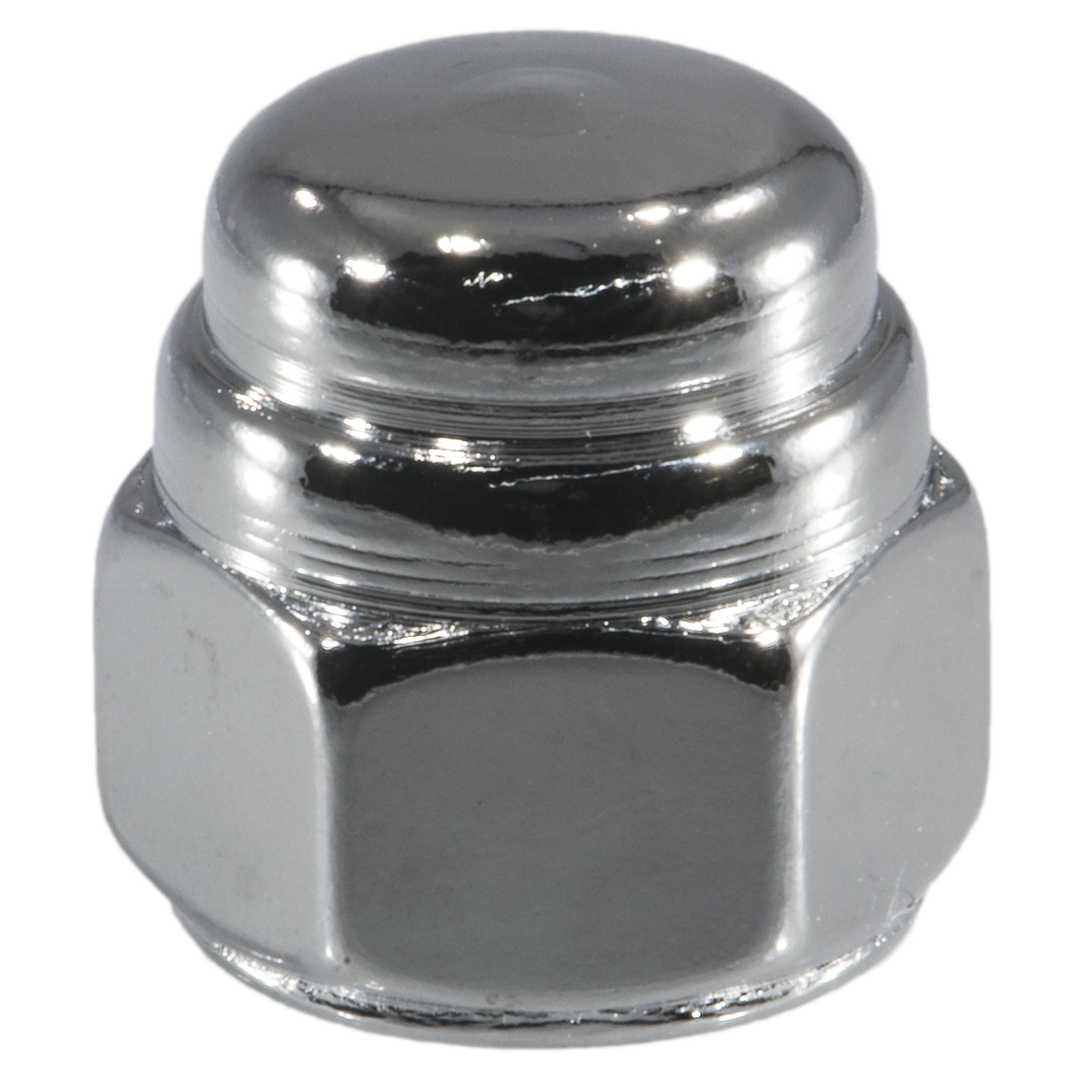 3/8"-24 Chrome Plated Steel Fine Thread Flat Head Acorn Cap Nuts ...