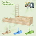 Gymax Raised Garden Bed w/ 2 Planter Boxes & Trellis Outdoor Wooden ...