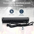 10-Outlet 1U Horizontal PDU Rack Mount Power Strip - Overload Protector ...