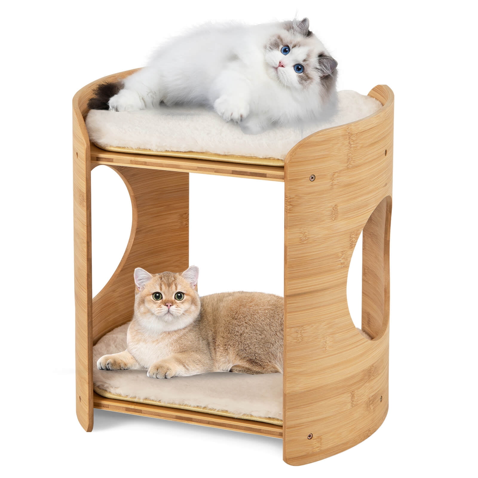 Click here for Costway 2-Tier Cat Tower For Indoor Cats With Doub... prices