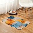 Abstract Color Patches Diatomaceous Earth Bath Mat, Fall Blue Yellow ...