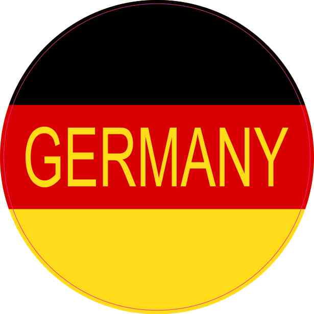 4x4 Round Labeled Germany Flag Sticker Vinyl Vehicle Decal Cup Stickers ...