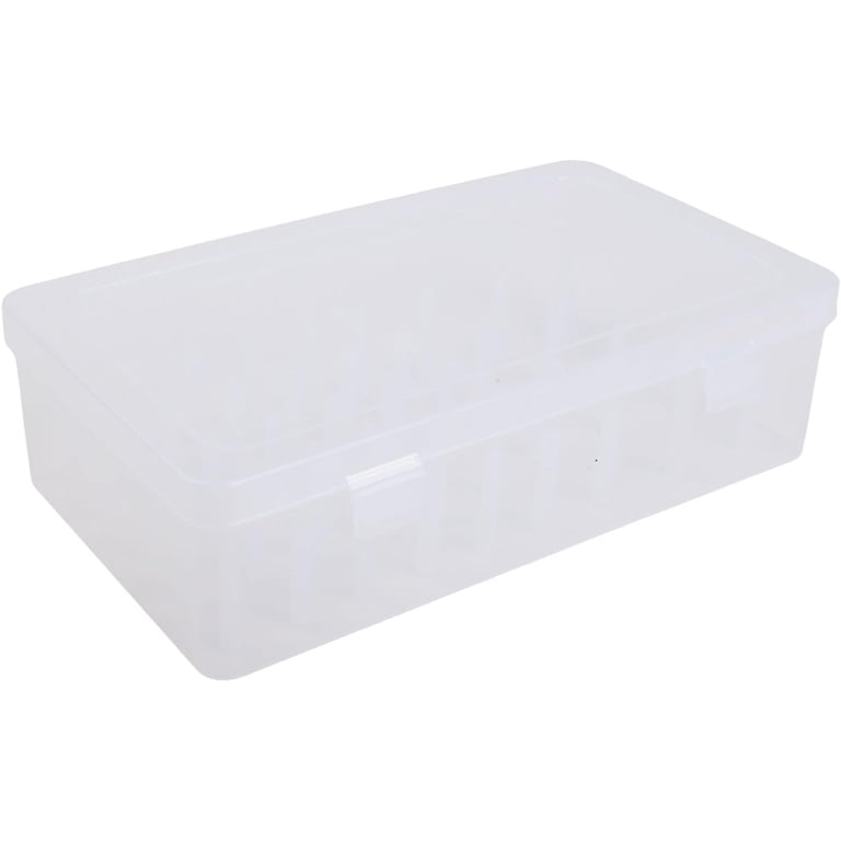 Plastic Bobbin Box with 42 Racks, Transparent Thread Storage Organizer ...