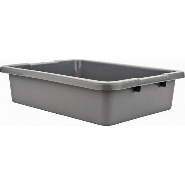 Rubbermaid FG334900GRAY Polyethylene Storage Tote: Gray, Nesting ...