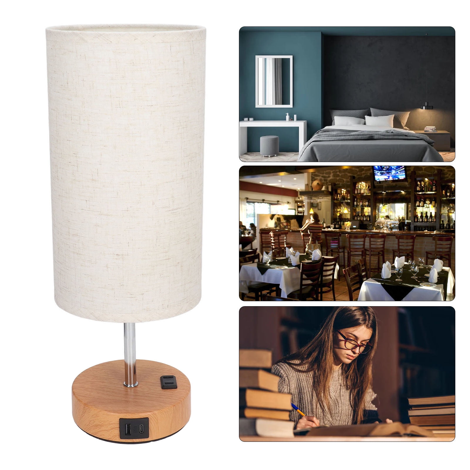 Table Lamp Led Usb Bedroom Decorative Lamp Simple Touch Charging ...