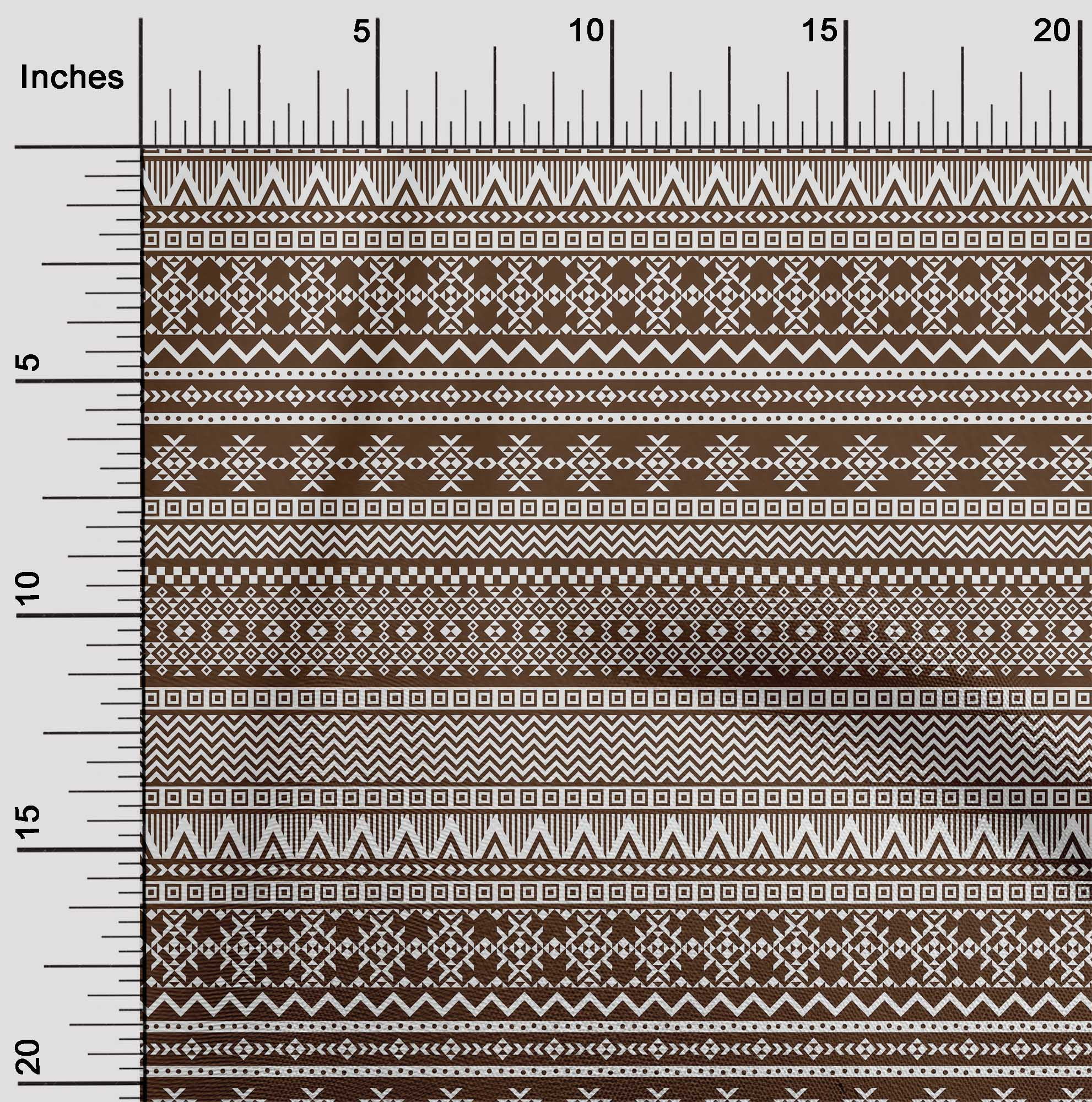 oneOone Viscose Chiffon Brown Fabric Aztec Tribal Sewing Craft Projects ...