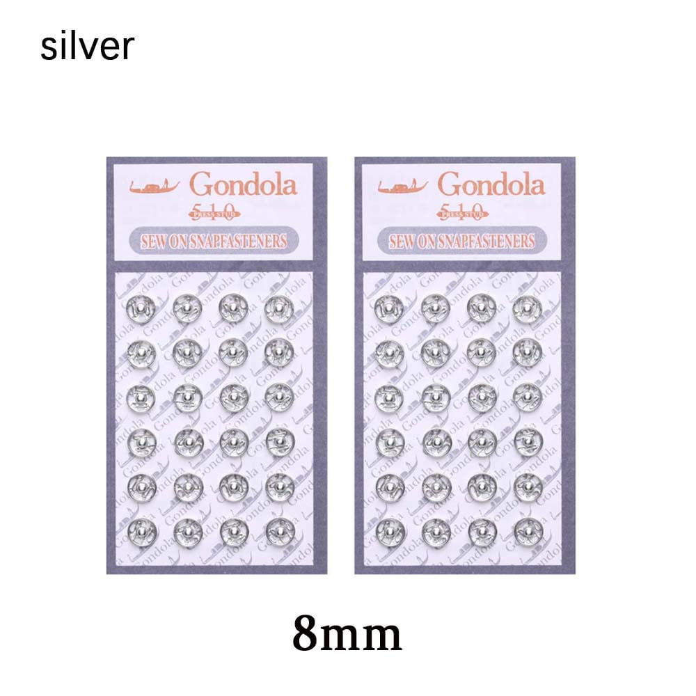 48 Set 6mm/8mm Mini Round Button Invisible Button Sew-on Snap Buttons ...