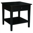 International Concepts Solid Wood Spencer Black End Table - Walmart.com