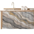 Abstract Rock Strata Cabinet Curtains 28" W x 51" L Industrial Style ...