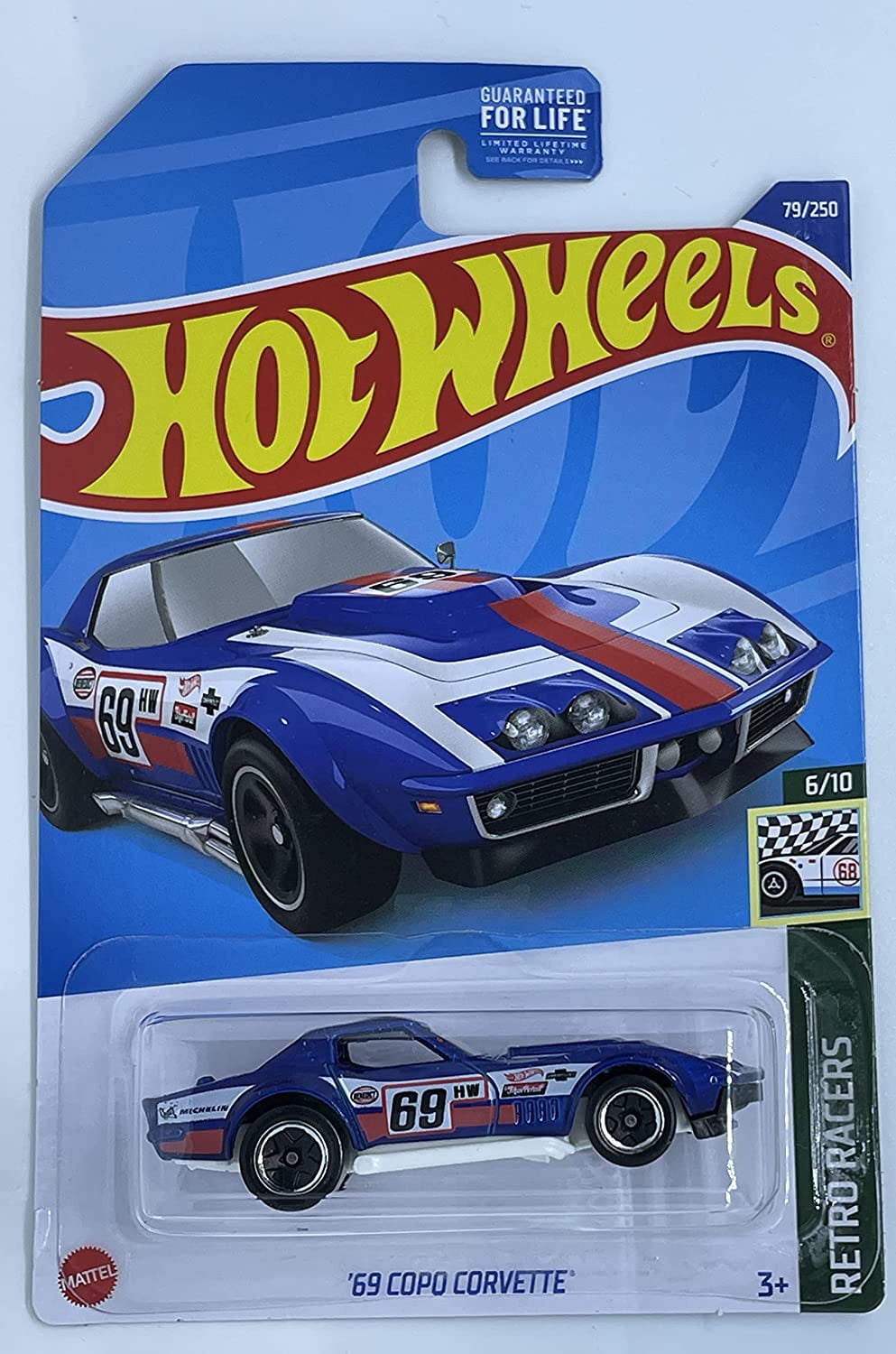 Hot Wheels '69 Copo Corvette (Blue) 2022 Retro Racers - Walmart.com