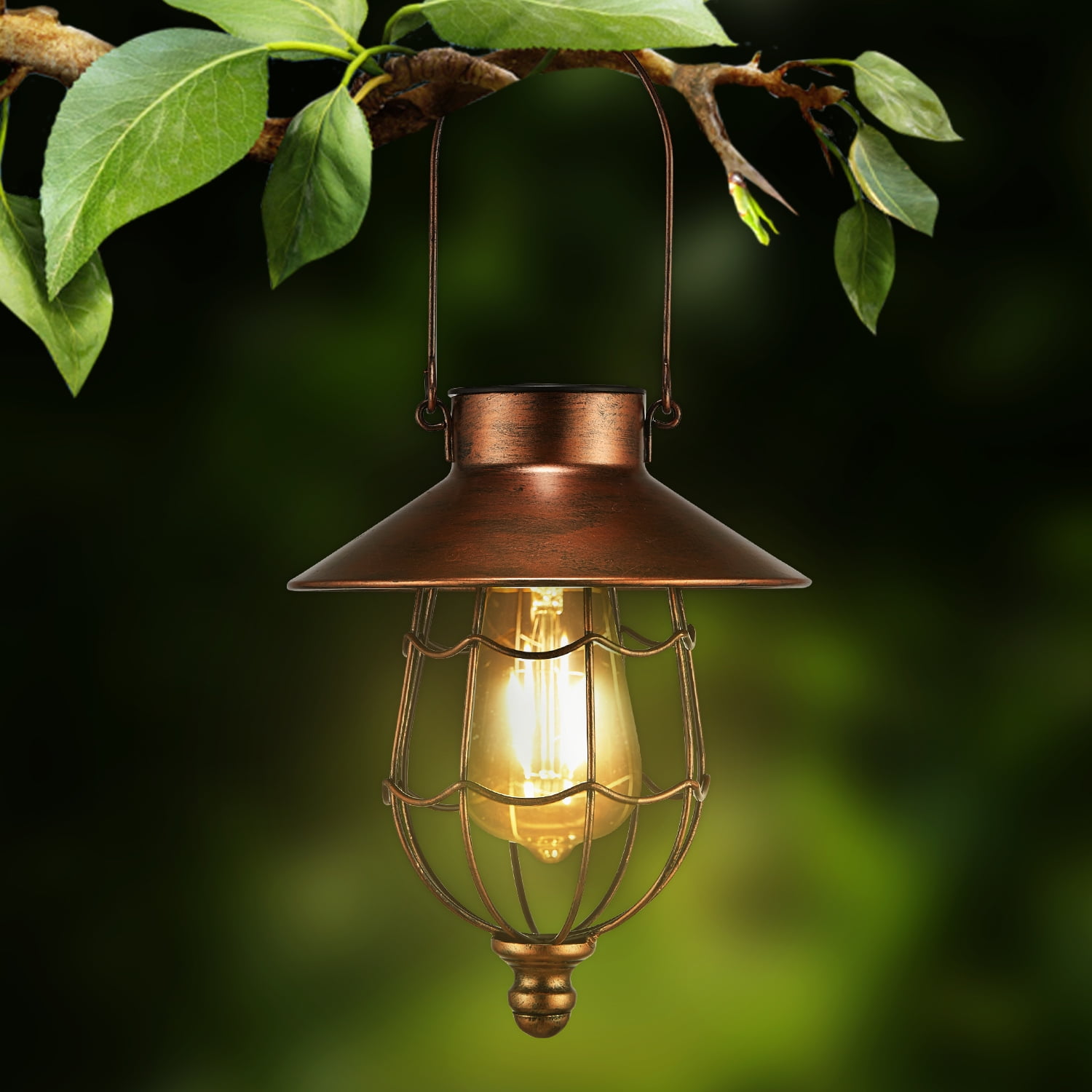 Solar Lights Outdoor with Edison Bulb Auto On/ Off Retro Solar Garden ...