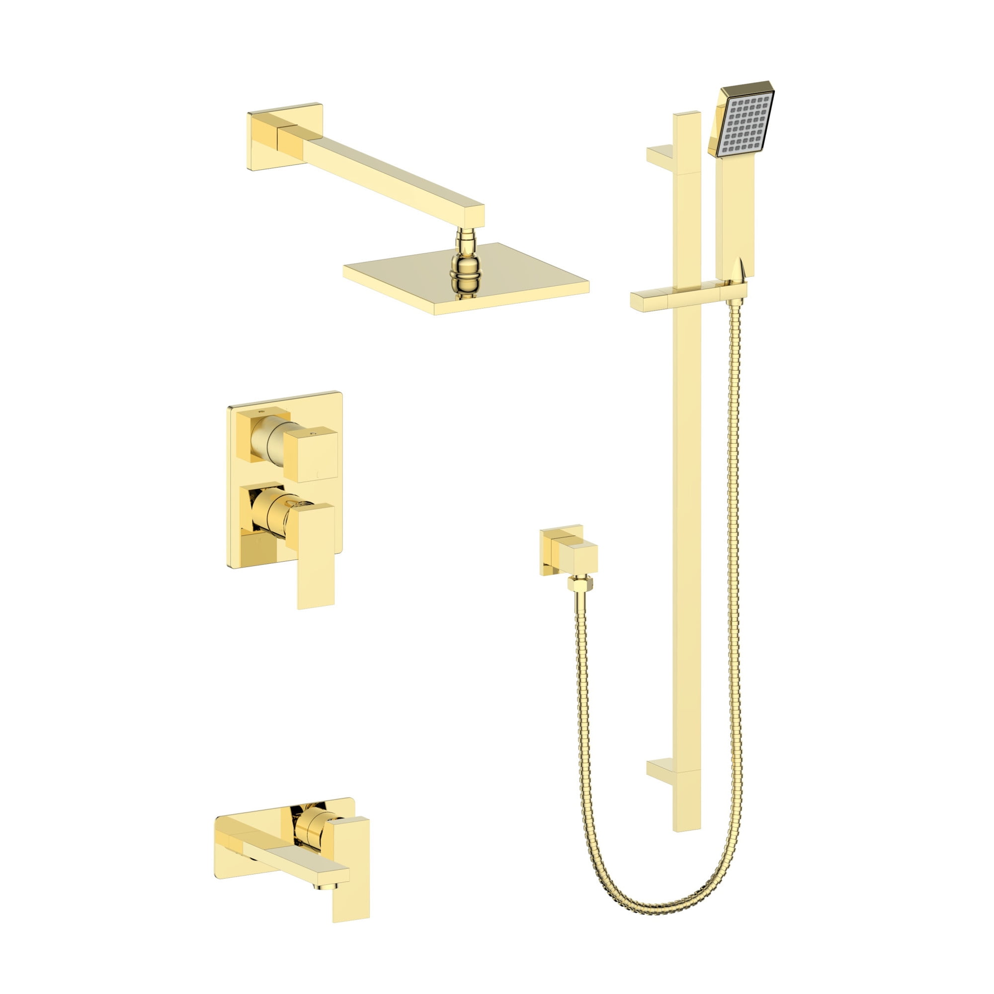 Zline Bls-Shs Bliss Pressure Balanced Shower System - Gold - Walmart.com