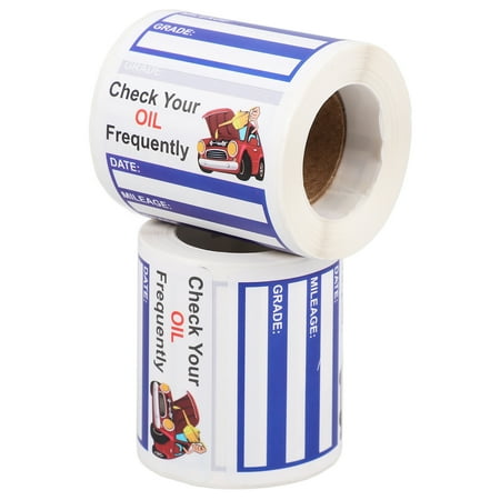 2 Rolls of Car Oil Change Service Remind Sticker Adhesive Car Sticker ...