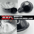 7 Inch LED GLASS Headlight Round, ORIGINAL CLASSIC LOOK conversion ...