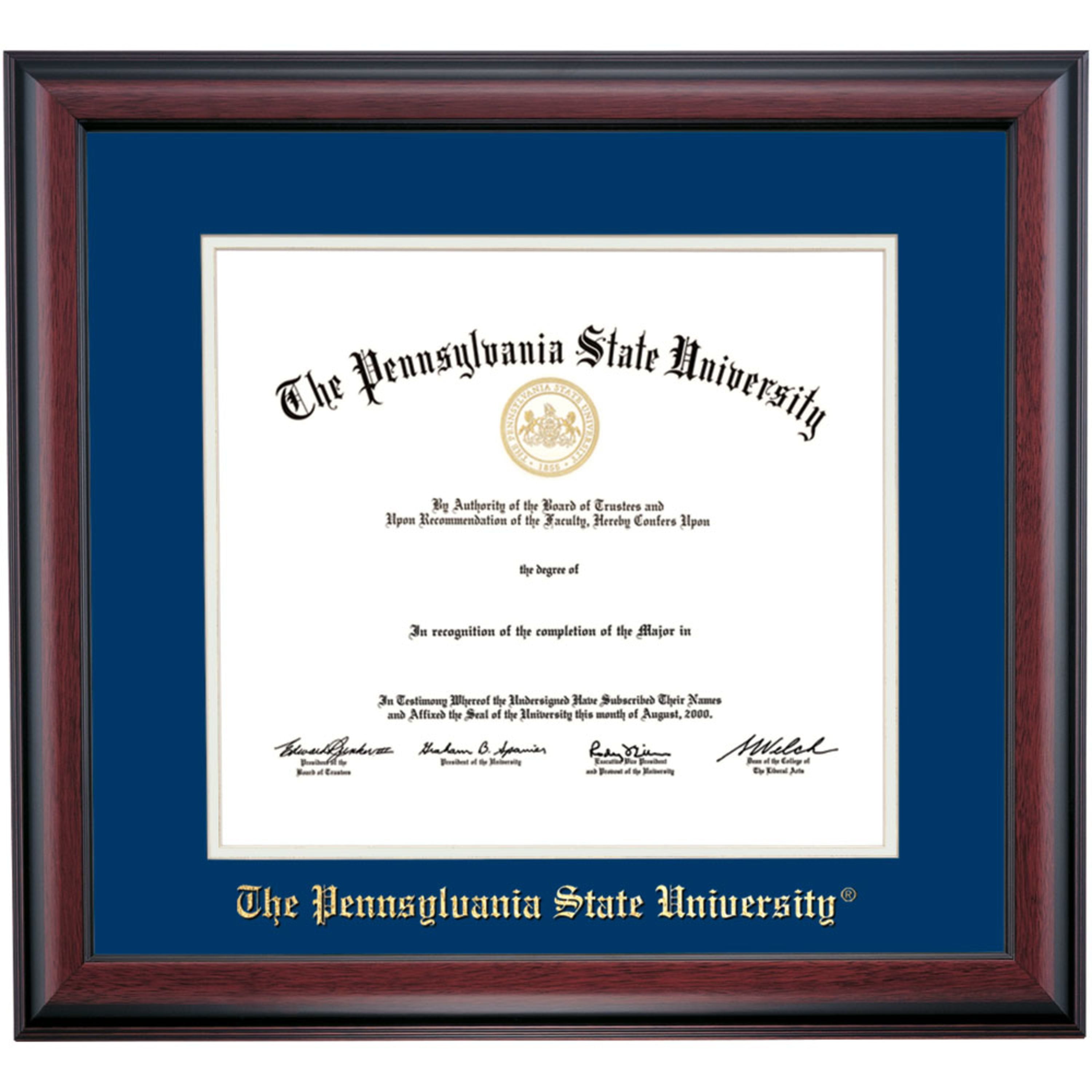 OCM Diploma Frame for Penn State PSU, 21" x 24" Medical Degree Frame ...