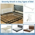 Kepooman Foldable Bed Rail Swing Down Baby Bed Guard Rail-White ...
