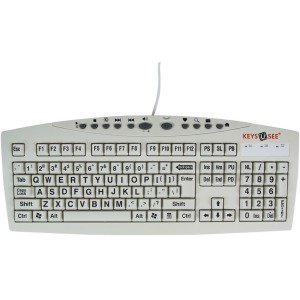 Ablenet Keys-U-See Large Print Wired Keyboard, Black Print on White ...