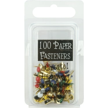 Metal Paper Fasteners 50/Pkg-Hearts - Gold - Walmart.com